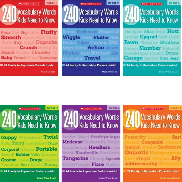 240 Vocabulary Words Kids Need to Know – MakoStars Online Store